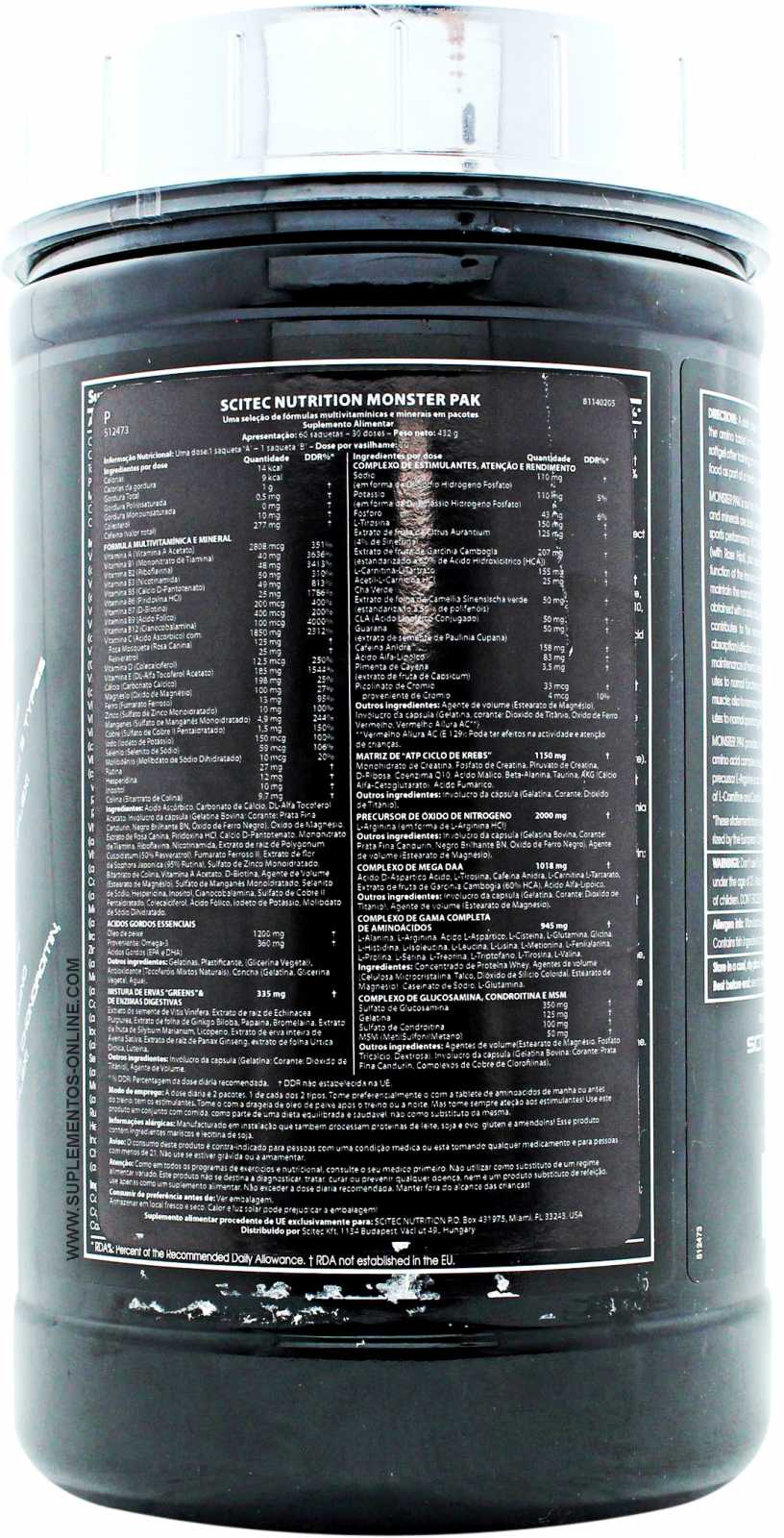 Scitec Nutrition Monster Pak 60 Pack купити, ціни в Львові. Києві та ...