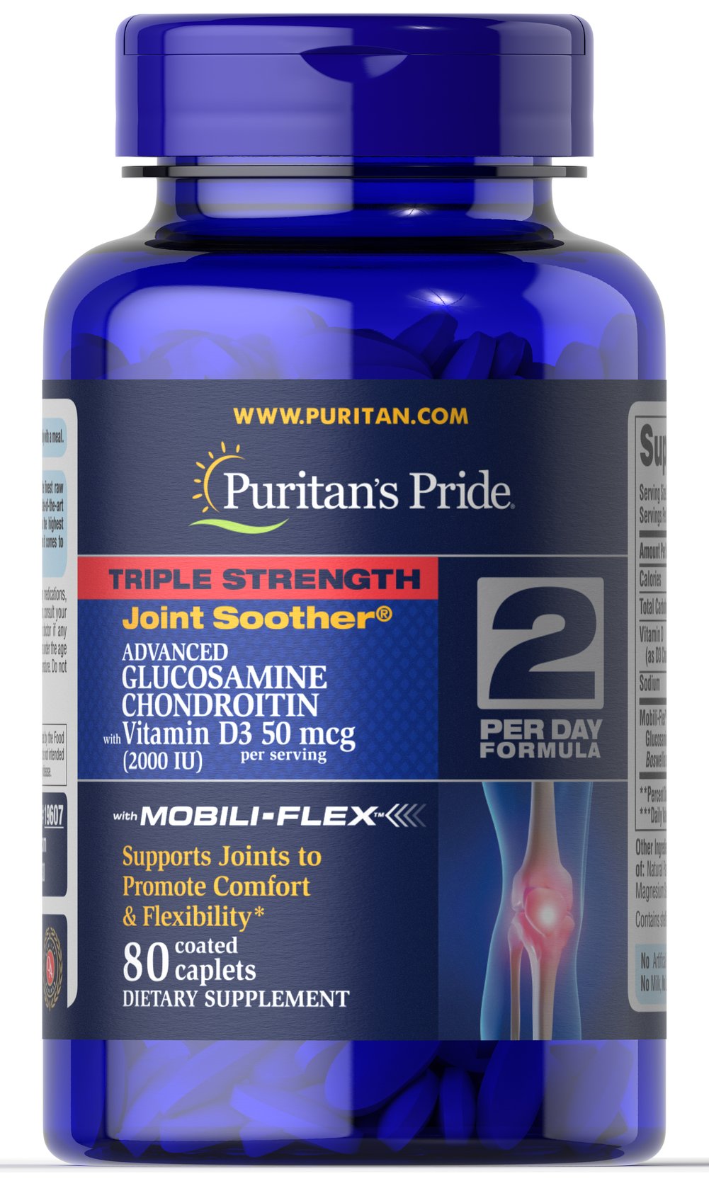 Puritan's pride triple strength glucosamine chondroitin with vitamin d3 ...