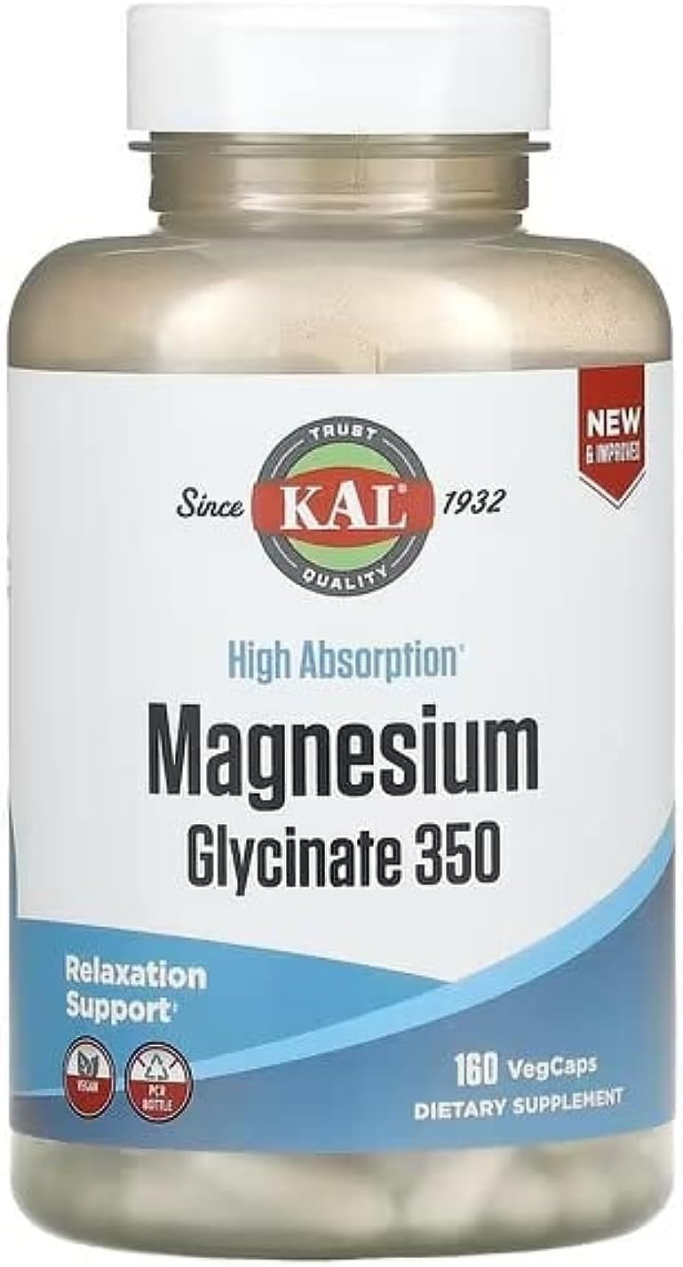 Kal magnesium glycinate 350 mg 160 caps купити, ціна в Києві та Україні ...