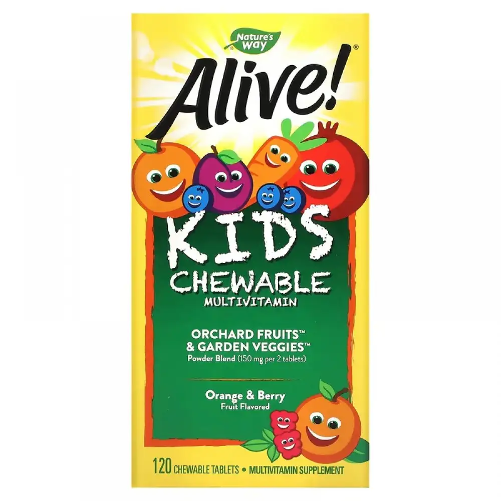 Nature's way alive kids multivitamin 120 chewable orange & berry купити ...