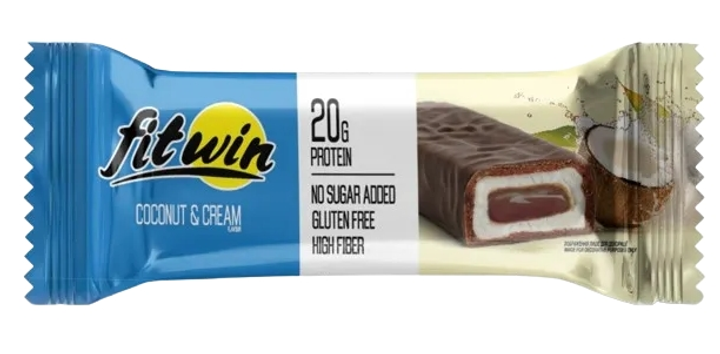Fitwin protein bar (без сахара) 60 g coconut & cream купить Киев и Украина, цена и отзывы ⭐ Mega ...