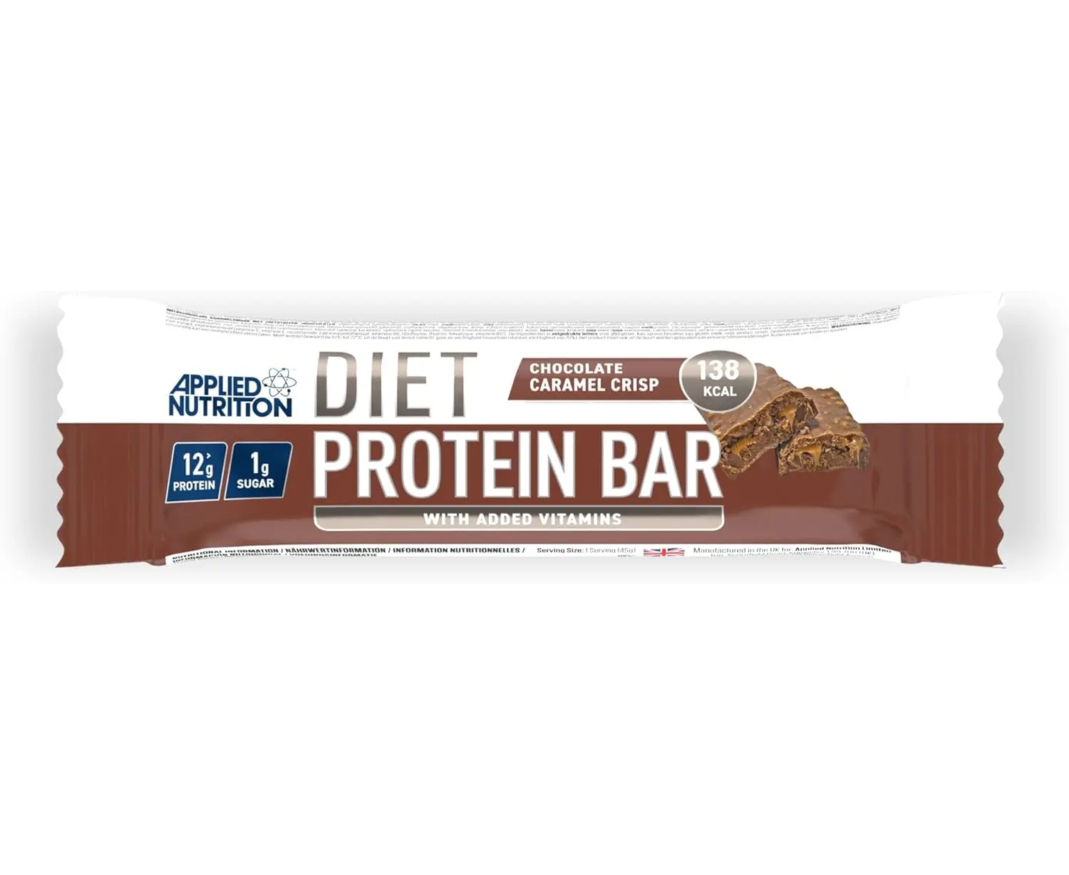 Applied nutrition diet protein bar 45g chocolate caramel купити, ціна в ...