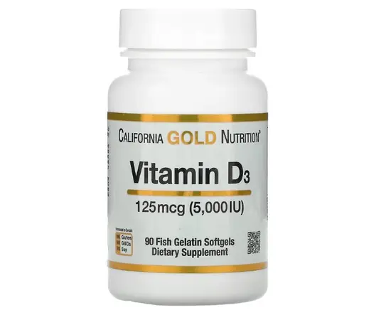 California gold nutrition vitamin d3 125 mcg 5,000 iu 90 softgels ...